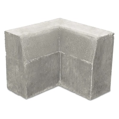 HB2 (5"X10") HBXA HALF BATTER EXTERNAL ANGLE KERB (CORNER) (ANGH02 ...