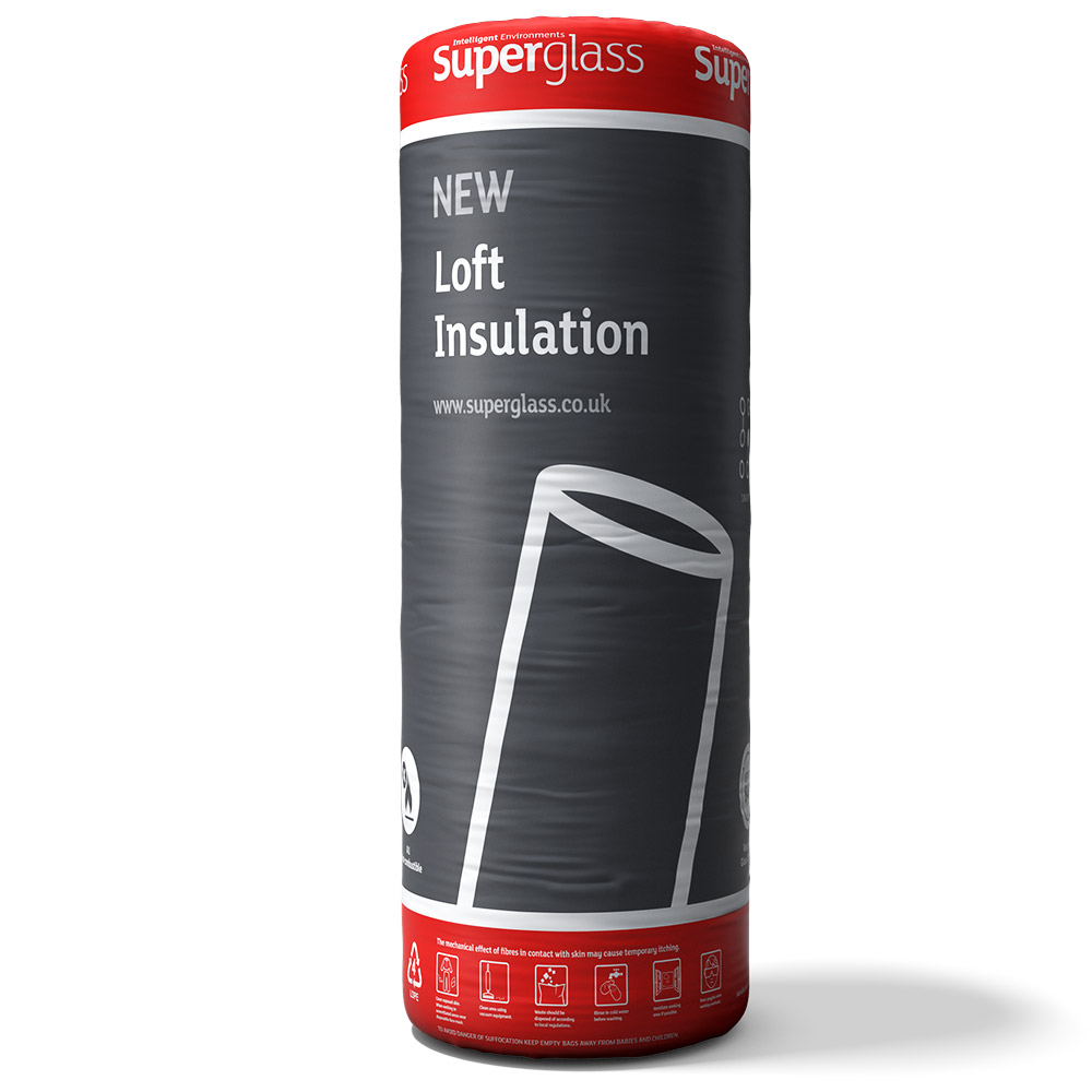 SUPERGLASS LOFT ROLL 44 - 100MM (12.12M2) - Chartway Building Supplies