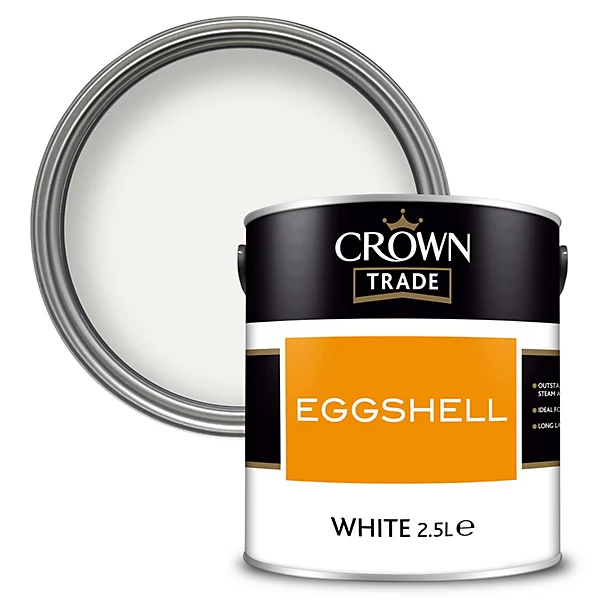 CROWN TRADE EGGSHELL 2.5L - WHITE - Chartway Building Supplies