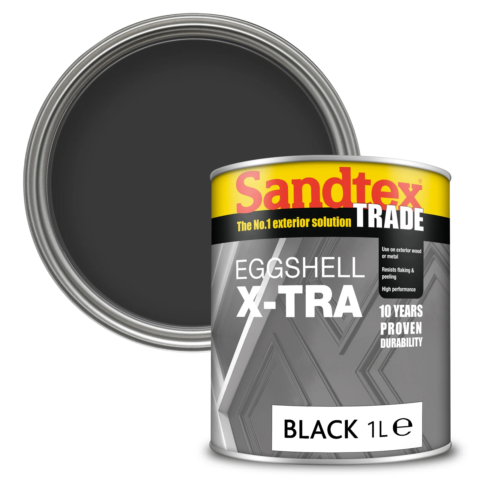 SANDTEX EGGSHELL XTRA 1L - BLACK - Chartway Building Supplies
