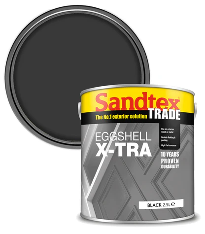 SANDTEX EGGSHELL XTRA 2.5L - BLACK - Chartway Building Supplies
