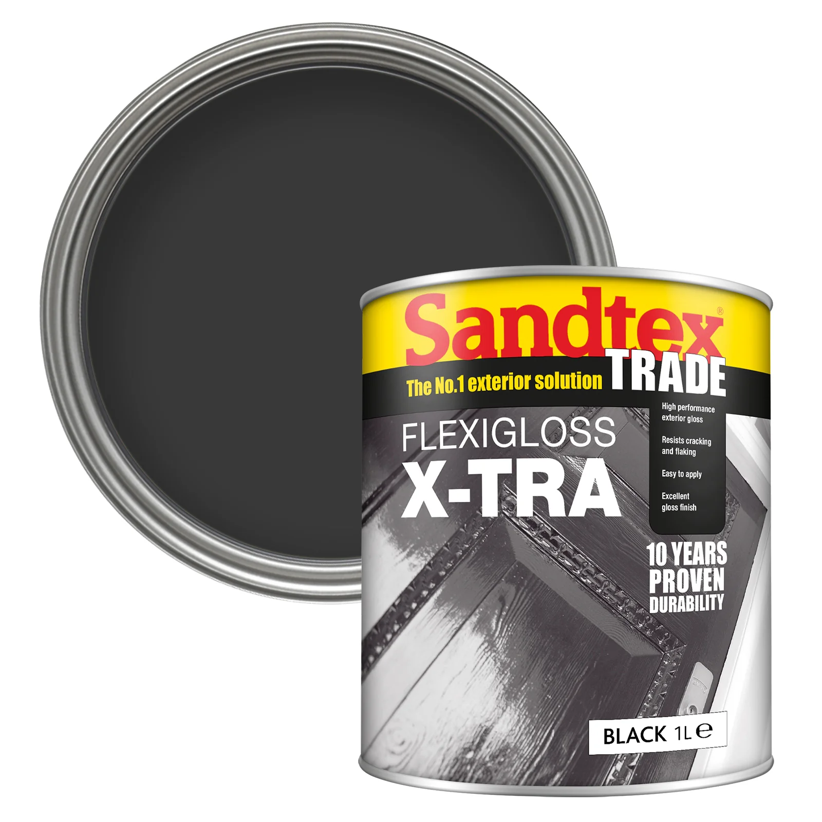 SANDTEX FLEXIGLOSS XTRA 1L - BLACK - Chartway Building Supplies