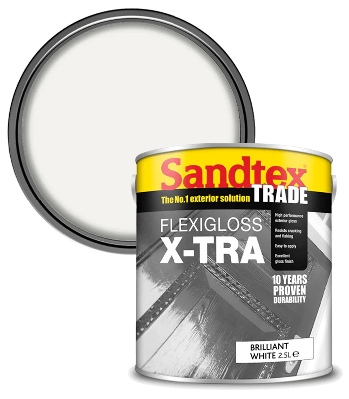 SANDTEX FLEXIGLOSS XTRA 2.5L - WHITE - Chartway Building Supplies
