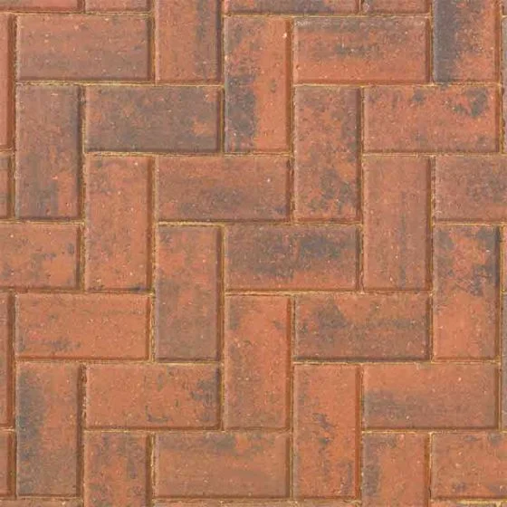 BRETT OMEGA BLOCK PAVING 200 x 100 x 50mm BRINDLE (PRICE PER SQ. METRE ...