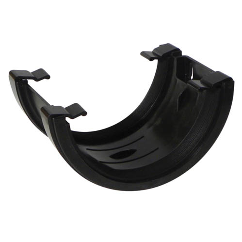 ROUND GUTTER UNION 112MM - BLACK AU1BL - Chartway Building Supplies